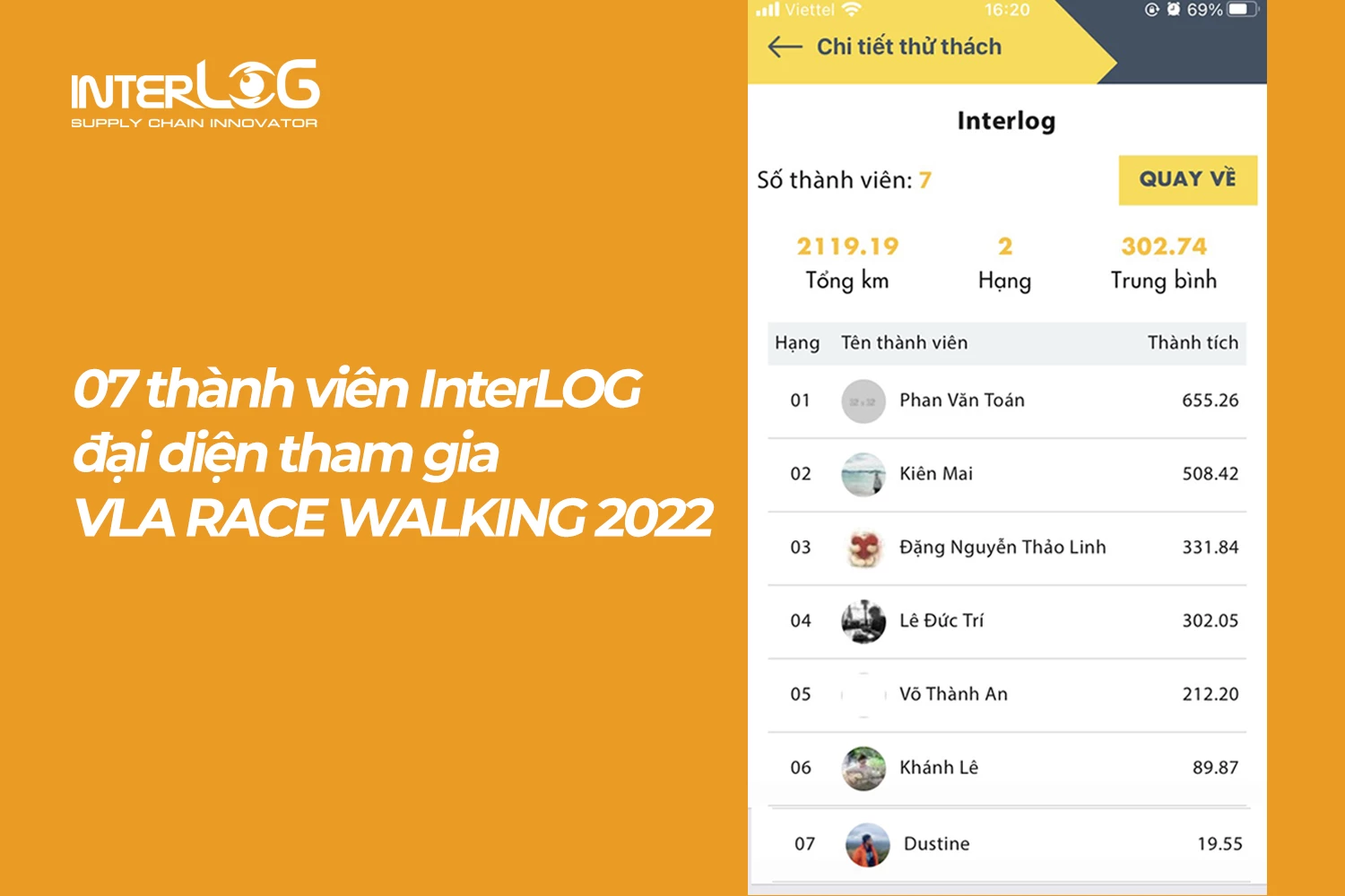 InterLOG wins second prize at VLA Race Walking Together for LCI 2022