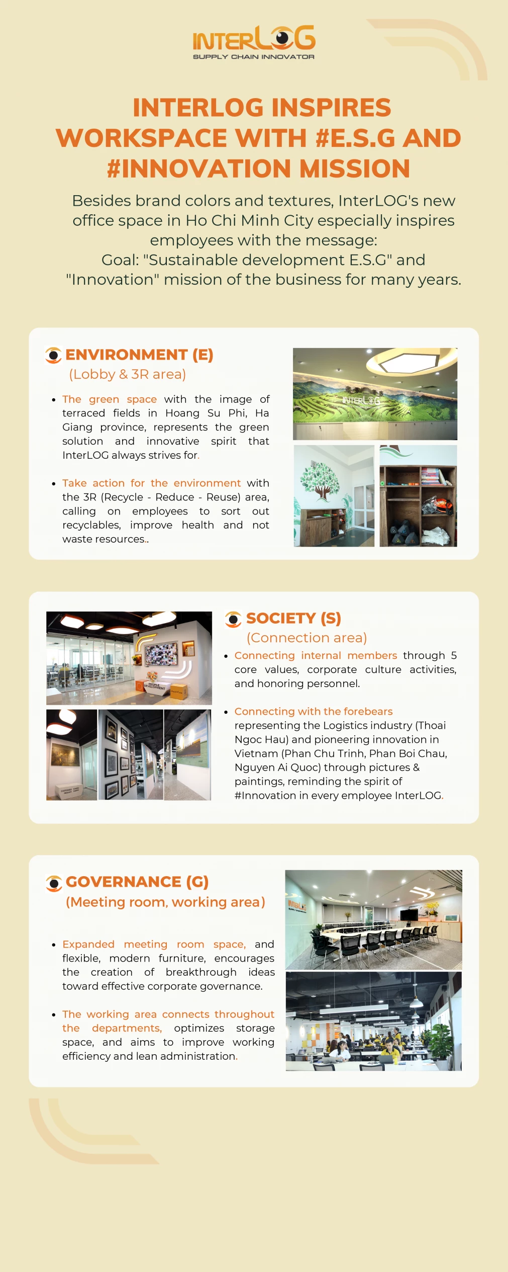 InterLOG inspires workspace with E.S.G and Innovation mission